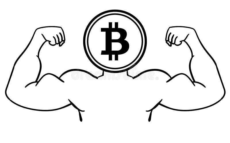 The Concept Of Strong Bitcoin Stock Vector - Illustration of ...