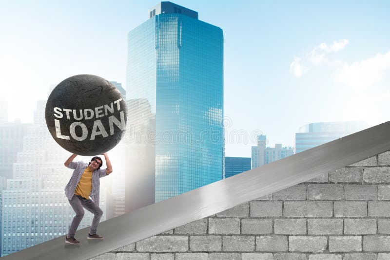 The Concept of Student Loan and Expensive Education Stock Photo - Image ...