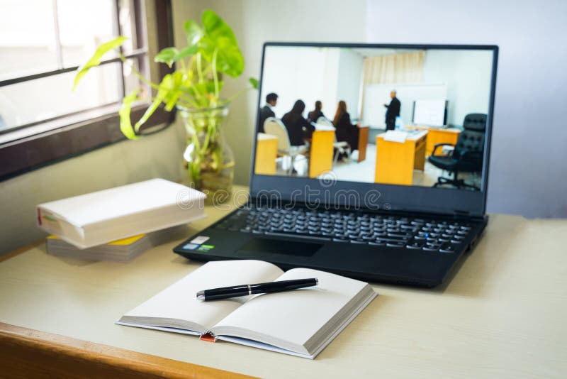 Study and Work Online from Anywhere in World. Full Length Portrait of ...