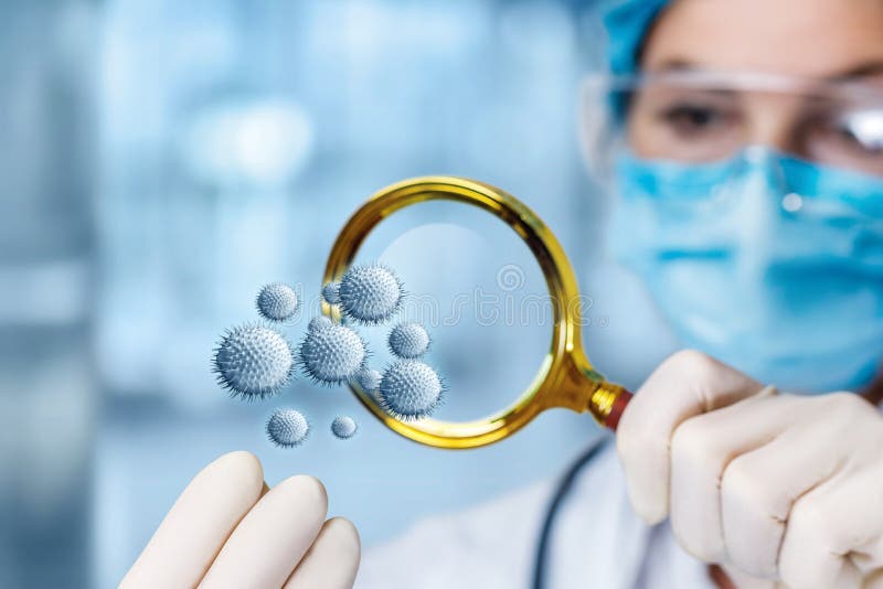 Concept Study for the Presence of Microorganisms Stock Image - Image of ...