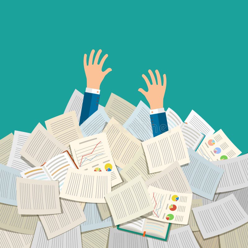 Buried Under Papers Stock Illustrations – 16 Buried Under Papers Stock ...