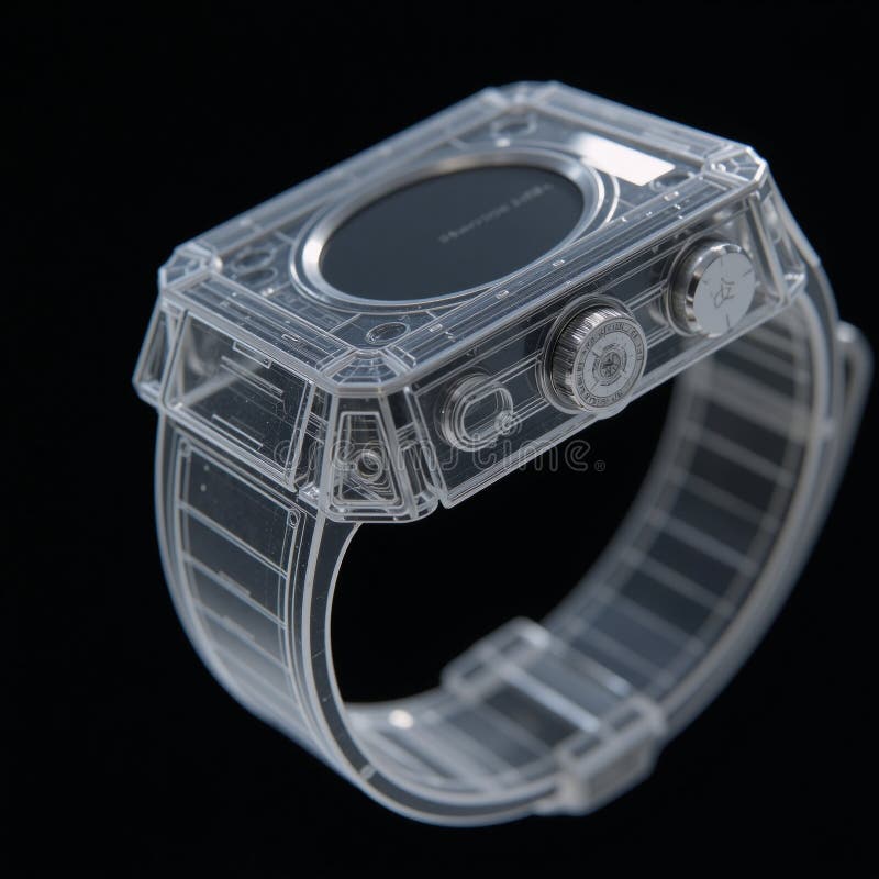 Stylized 3D Model Demonstrating a Hightech Smartwatchs Sleek Design ...