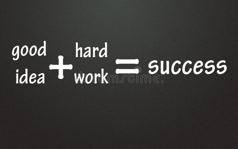 Good Idea Plus Hard Work Equals Success Stock Illustrations – 3 Good ...