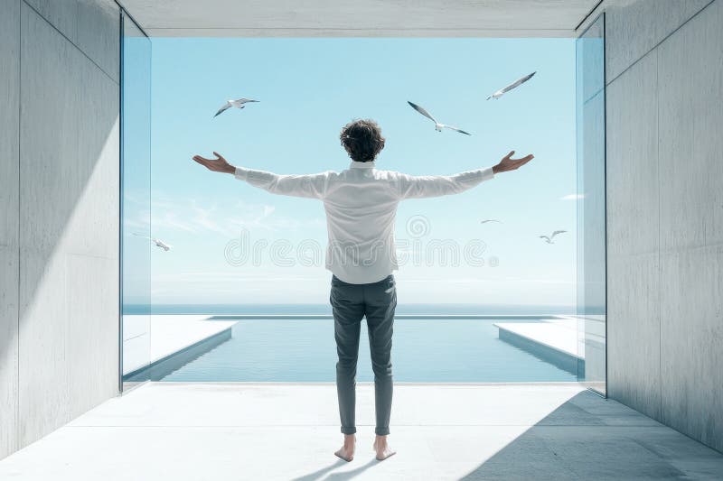 Concept of Success, Freedom, Happiness. Stock Image - Image of ...