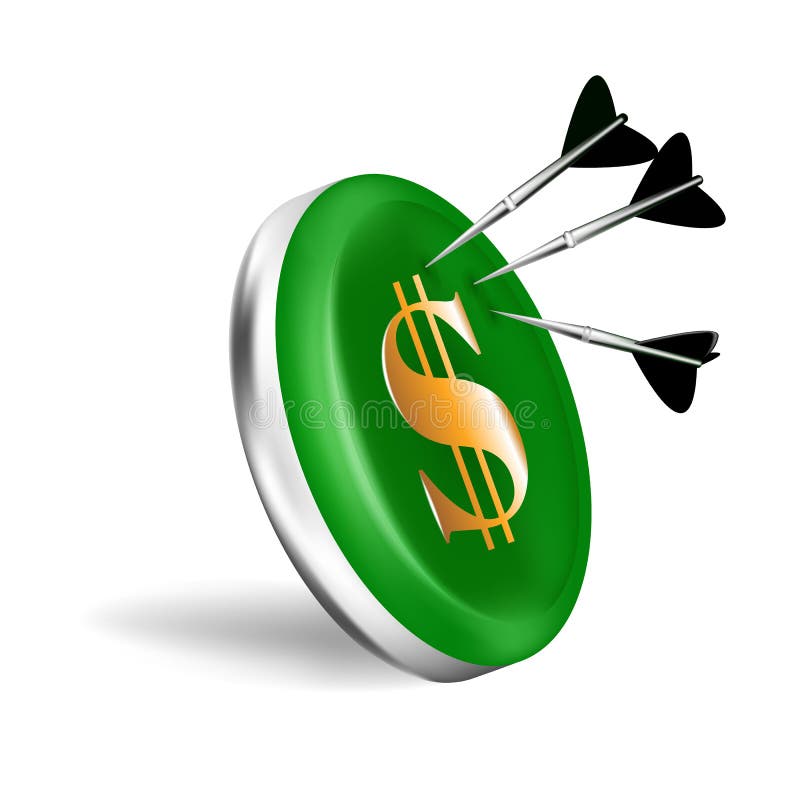 The Concept of Success, Getting Right on Target. the Icon Arrived Stock ...