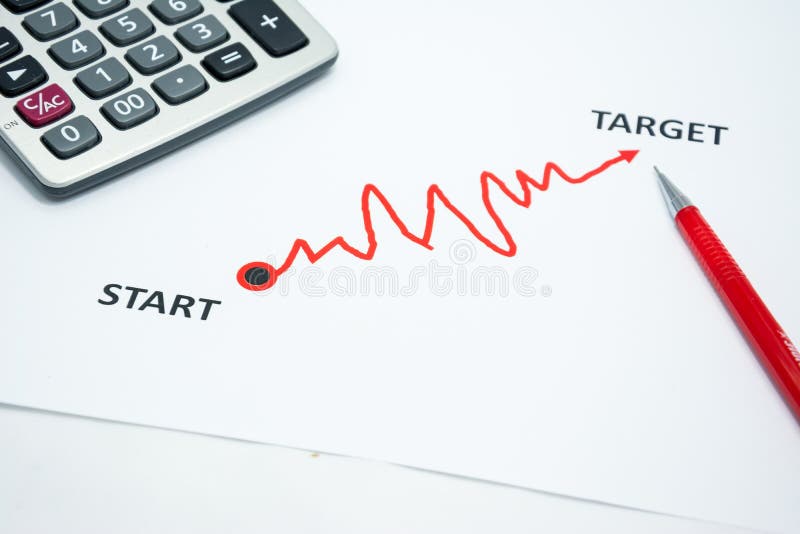 Concept of Success Start To Target Stock Image - Image of successful ...