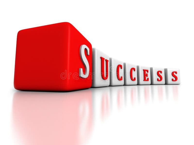 Concept SUCCESS Word Blocks Structure Stock Illustration - Illustration ...