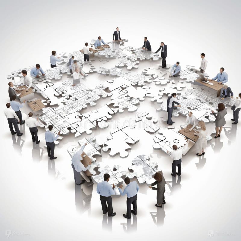 The Concept of Successful Teamwork Stock Illustration - Illustration of ...