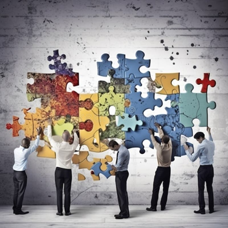 The Concept of Successful Teamwork Stock Illustration - Illustration of ...