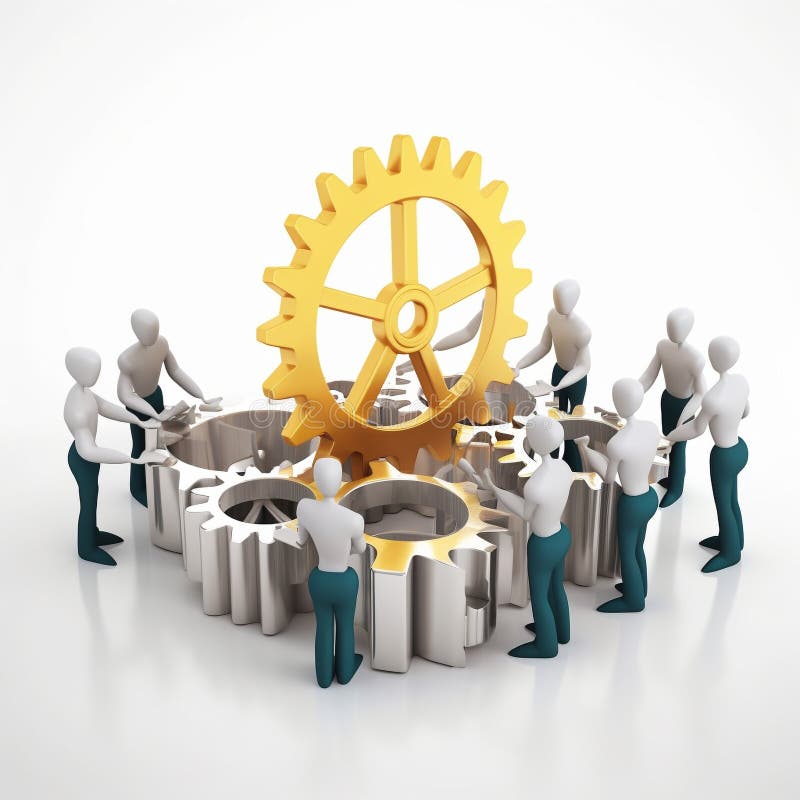 The Concept of Successful Teamwork Stock Illustration - Illustration of ...