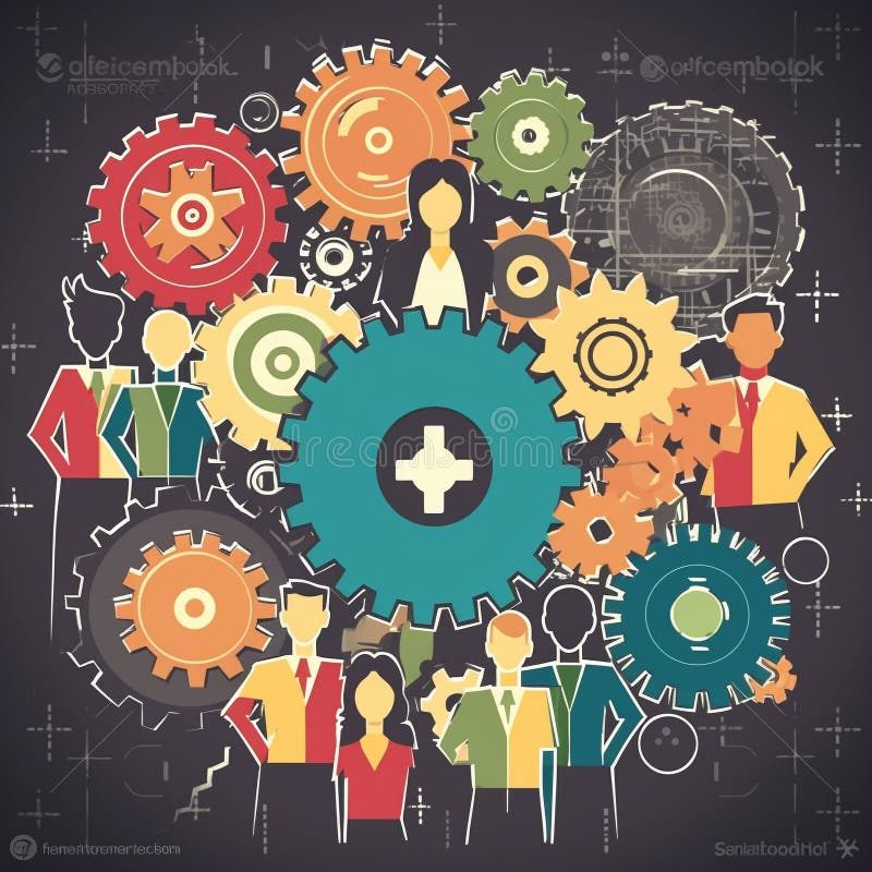 The Concept of Successful Teamwork Stock Illustration - Illustration of ...