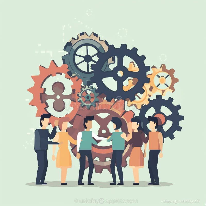 The Concept of Successful Teamwork Stock Illustration - Illustration of ...
