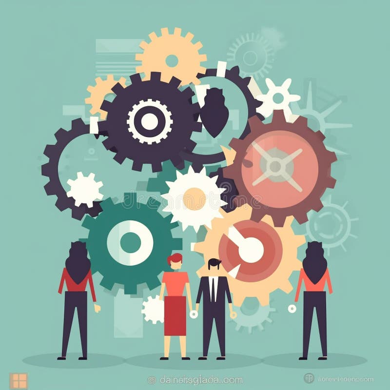 The Concept of Successful Teamwork Stock Illustration - Illustration of ...