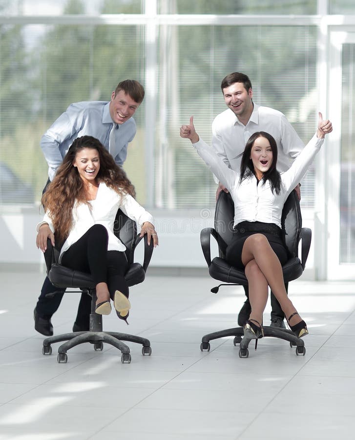 Friendly Business Team in Office Stock Image - Image of employment ...