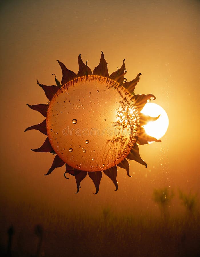 The Concept of the Sun and Water. the Image in the Form of the Sun ...