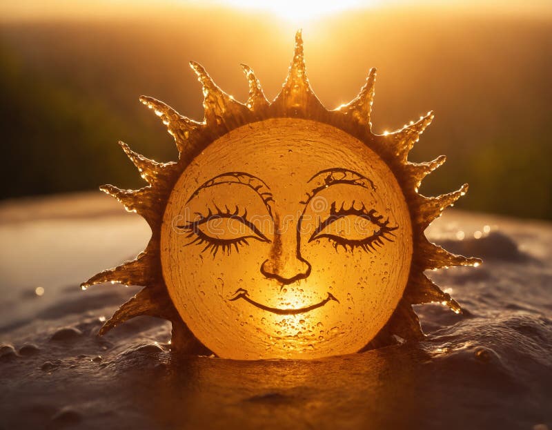 The Concept of the Sun and Water, a Smile in the Form of the Sun Stock ...