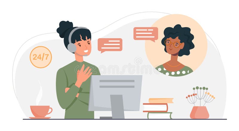 Concept of support stock vector. Illustration of communication - 241897963
