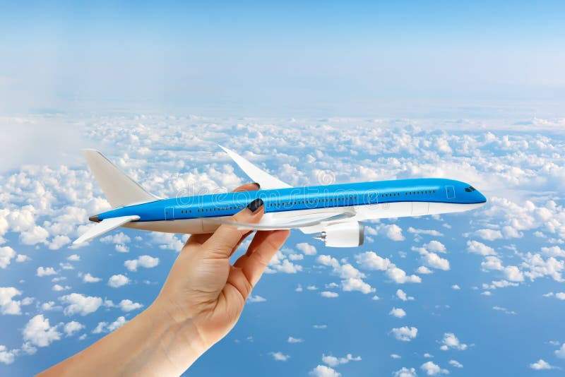 Concept of Support and Help To Airlines. the Plane in the Air, in ...