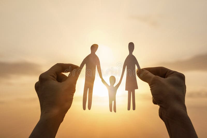 Concept of Support and Protection of the Family Stock Image - Image of ...