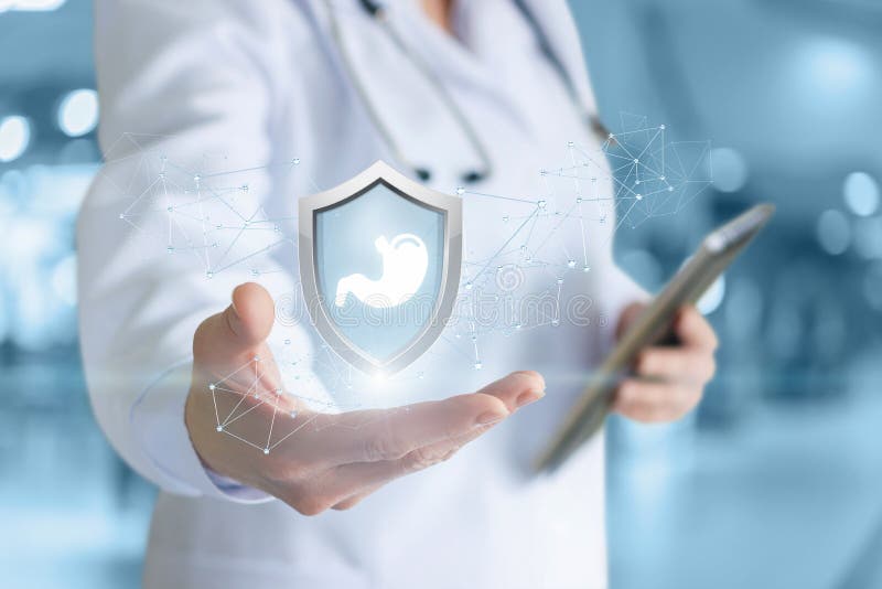 Concept of Support and Protection of the Stomach Stock Photo - Image of ...