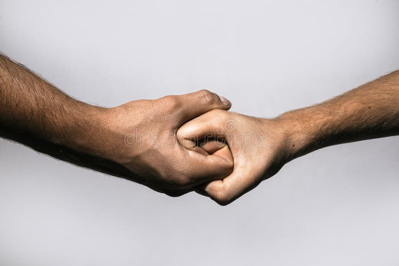 Concept of Support. Support Hand of a Friend. Strong Hold. Handshake ...