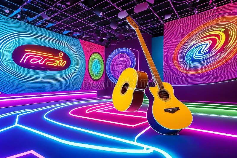 Surrealistic Musical Instruments.AI Generated Stock Illustration ...