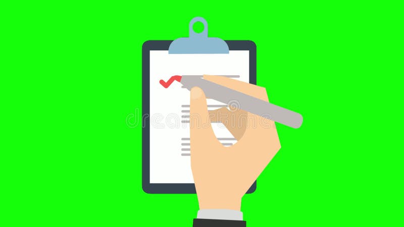 Check List Hand Writing Vector Animation. Stock Video - Video of ...