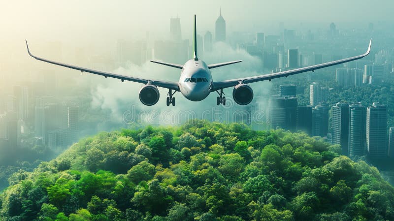 Concept of Sustainable Aviation Fuel. Stock Photo - Image of ...