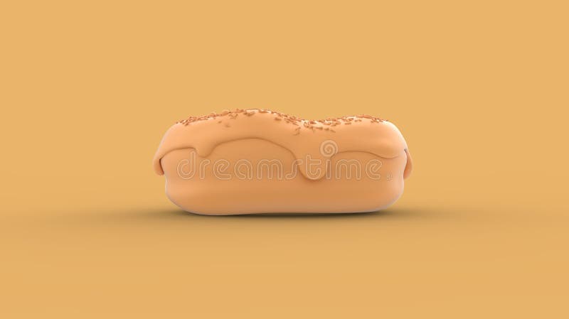 Yellow Donut Concept 3d Rendering Image Stock Illustration ...