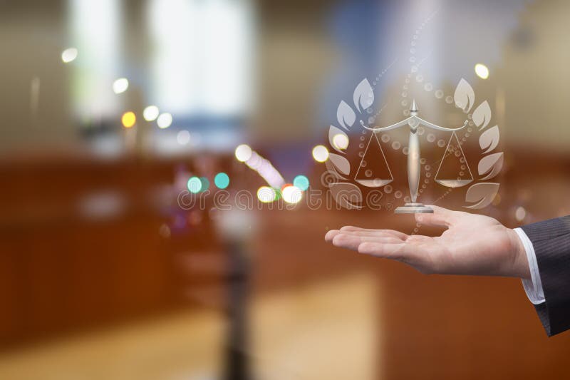 The Concept of the Symbol of Justice and the Hand of the Law Stock ...