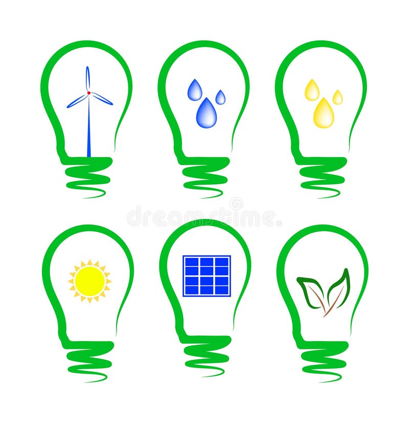 Concept, Symbolizing the Different Types of Energy Stock Vector ...