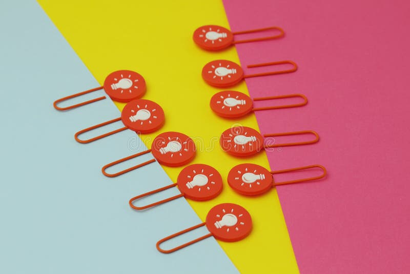 Paper Clips Concept Symbolizing Conflict of Interest and Different ...