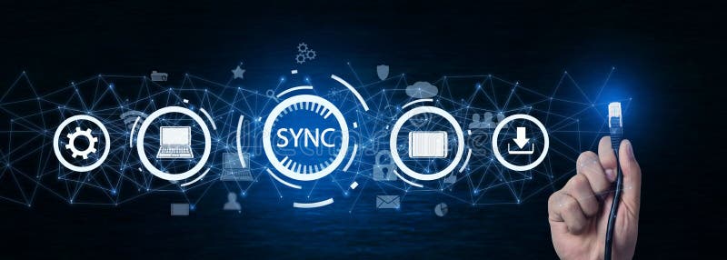 Concept of Sync. Internet stock photo. Image of backup - 260890144