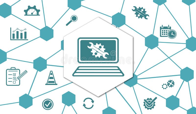 Concept of System Maintenance Stock Illustration - Illustration of ...
