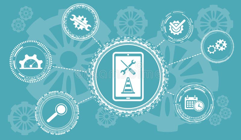 Concept of System Maintenance Stock Illustration - Illustration of ...