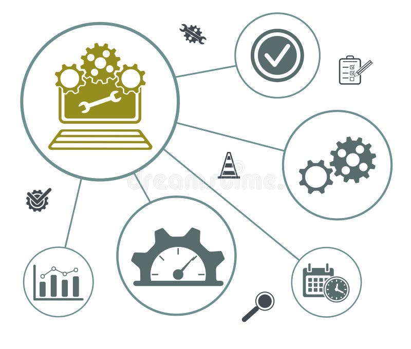 Concept of System Maintenance Stock Illustration - Illustration of ...