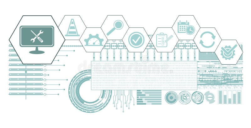Concept of System Maintenance Stock Illustration - Illustration of ...
