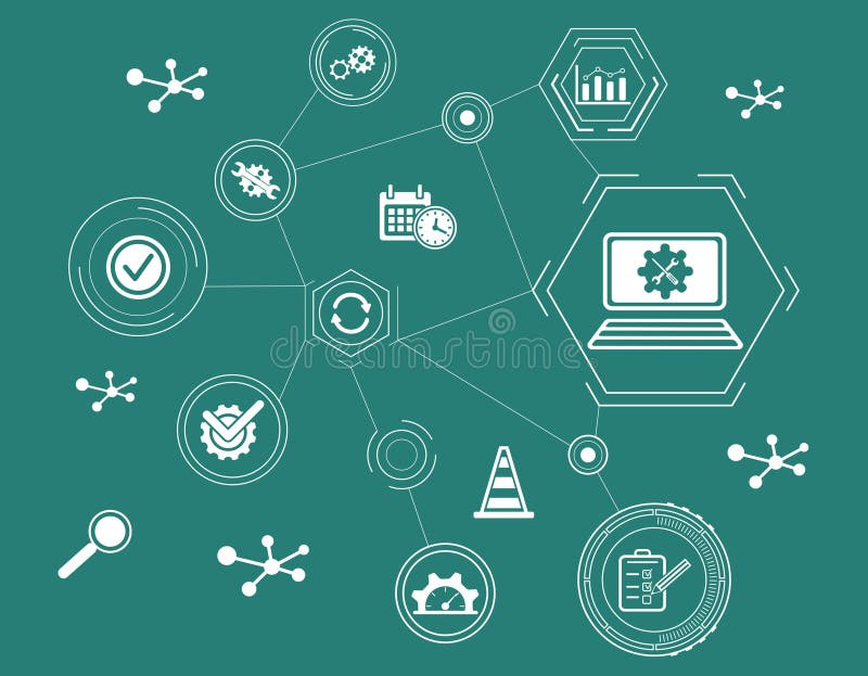 Concept of System Maintenance Stock Illustration - Illustration of ...