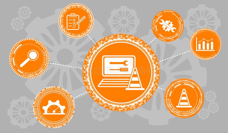 Concept of System Maintenance Stock Illustration - Illustration of ...