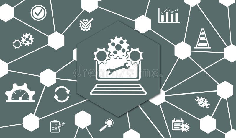 Concept of System Maintenance Stock Illustration - Illustration of ...