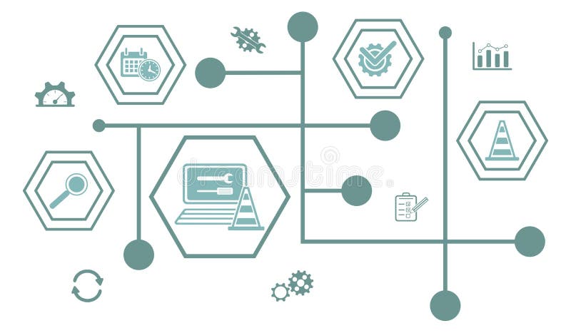 Concept of System Maintenance Stock Illustration - Illustration of ...