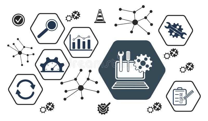 Concept of System Maintenance Stock Illustration - Illustration of ...