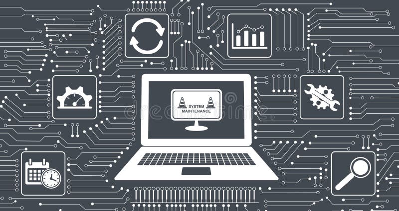 Concept of System Maintenance Stock Illustration - Illustration of ...