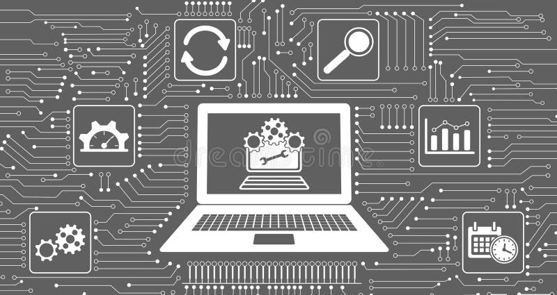 Concept of System Maintenance Stock Illustration - Illustration of ...