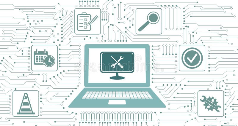 Concept of System Maintenance Stock Illustration - Illustration of ...
