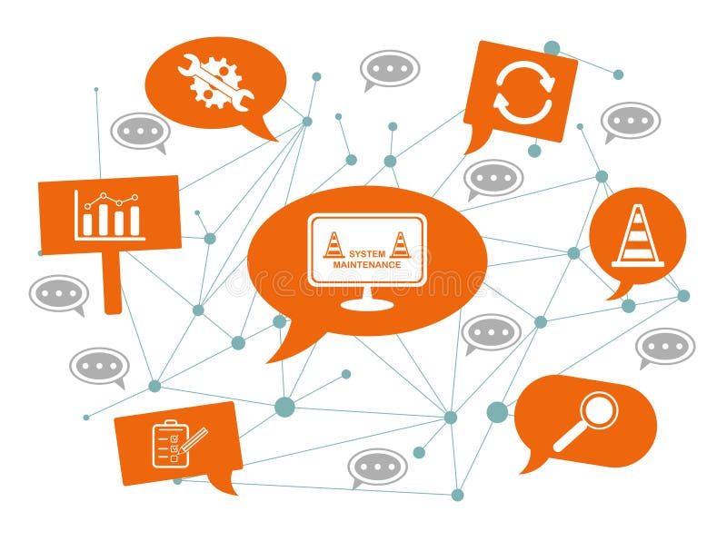 Concept of System Maintenance Stock Illustration - Illustration of ...