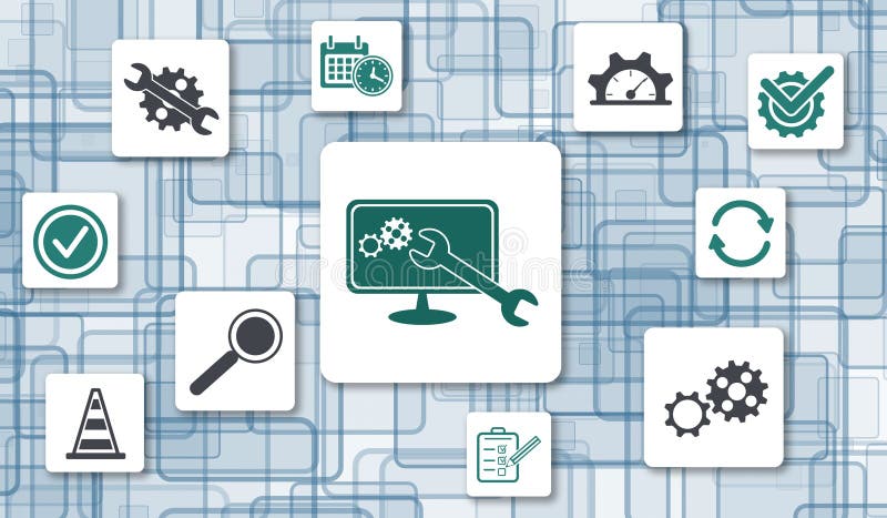 Concept of System Maintenance Stock Illustration - Illustration of ...