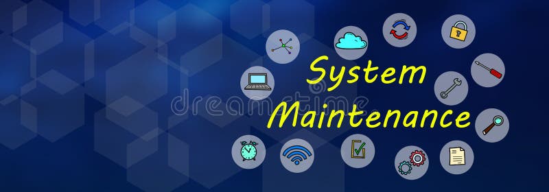 Concept of System Maintenance Stock Illustration - Illustration of ...