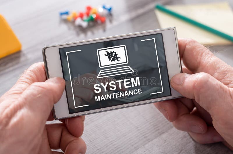 Concept of System Maintenance Stock Image - Image of repair, phone ...