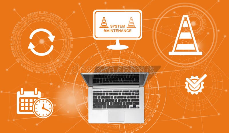 Concept of System Maintenance Stock Image - Image of laptop, concept ...